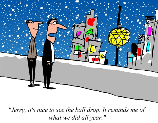 Cartoon – The New Year’s Ball Drop | HENRY KOTULA